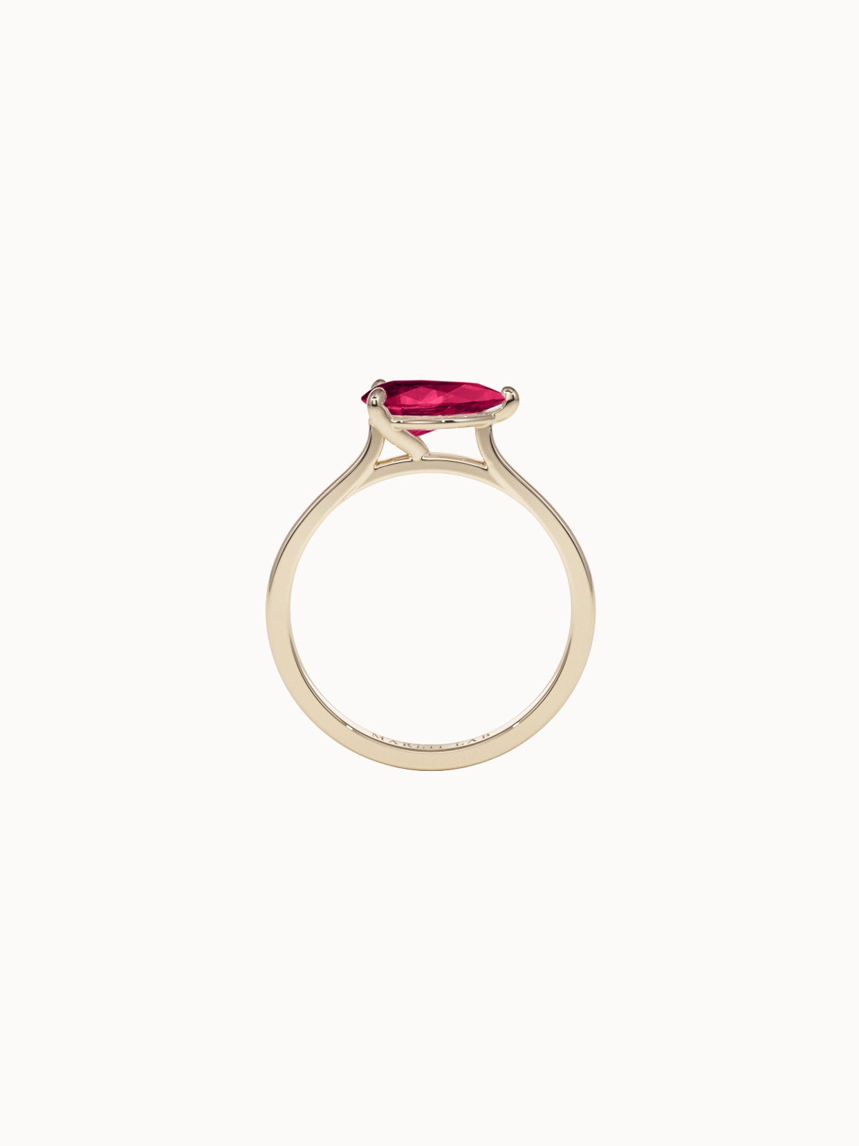Horizontal Ruby Engagement Ring – MARLII LAB